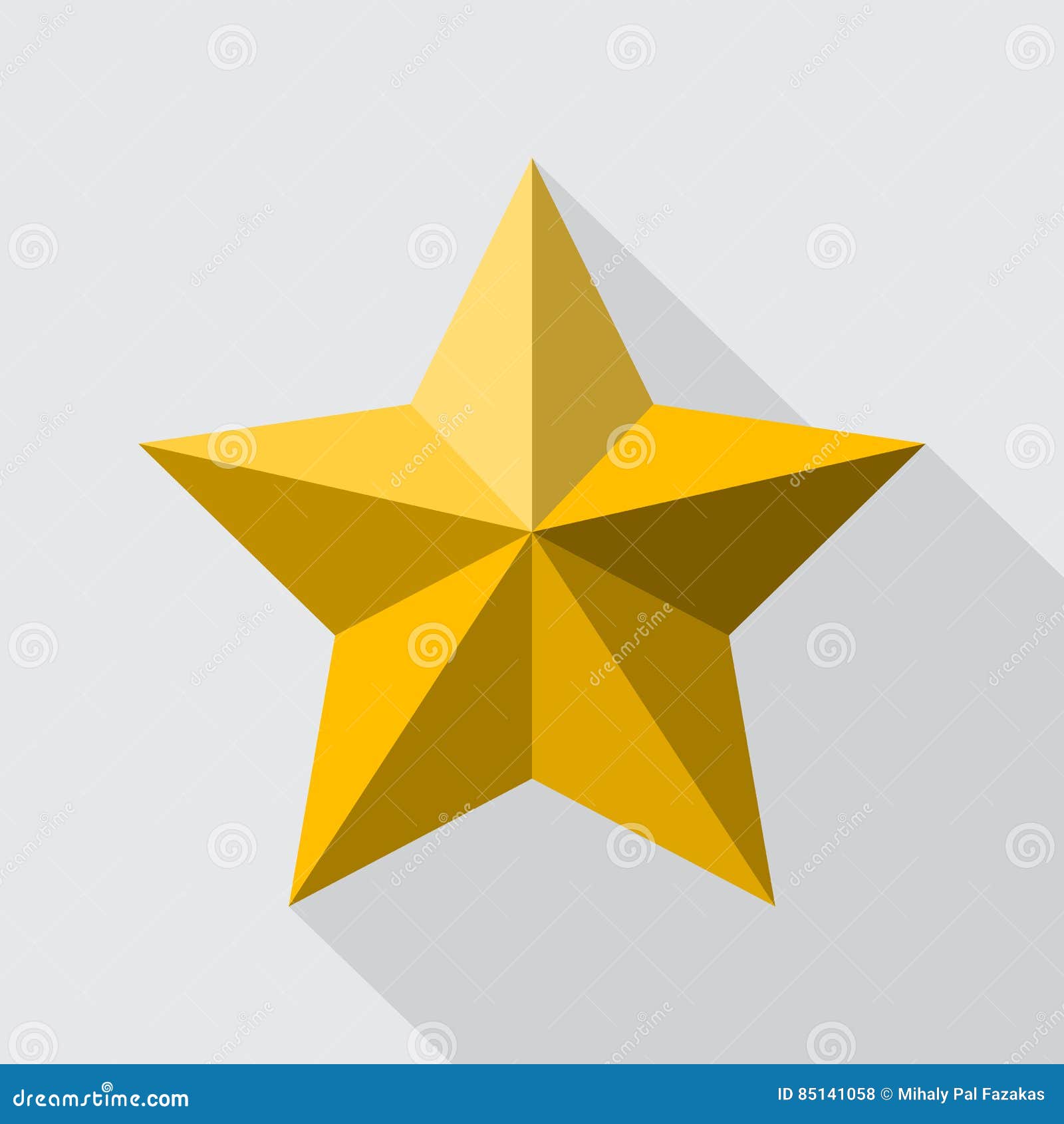 Golden star flat style stock illustration. Illustration of shape - 85141058
