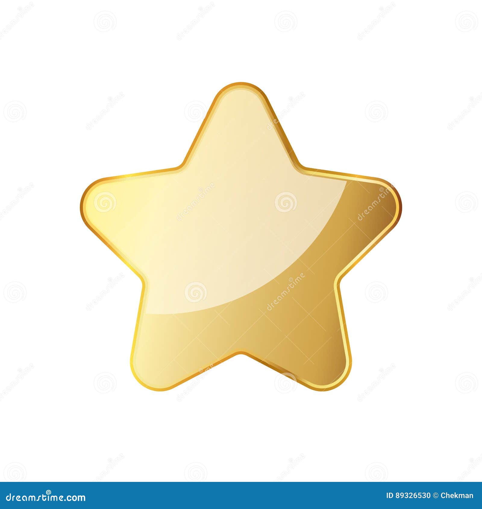 Golden Star Icon. Vector Illustration Stock Illustration - Illustration ...