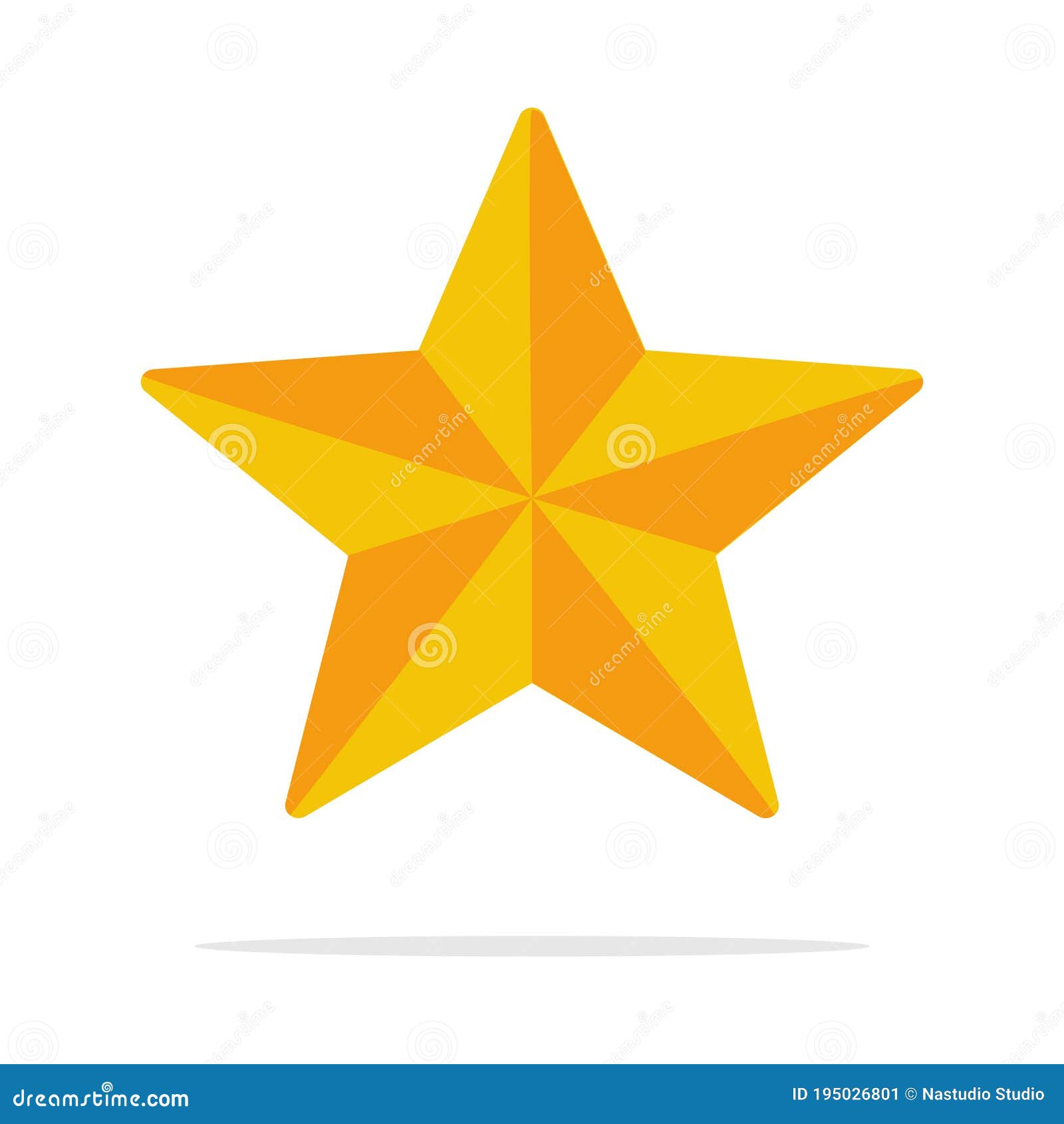 Golden Star Icon on White Background. Vector Illustration Stock Vector ...