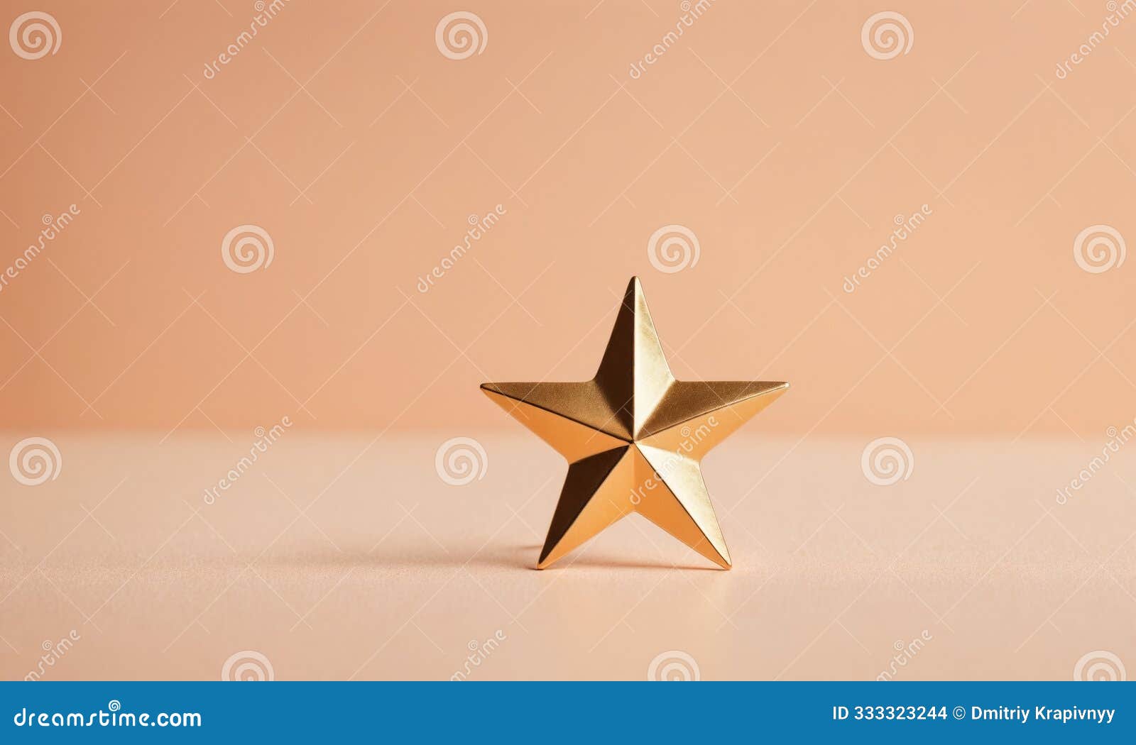 Golden Star on Peach Background Stock Illustration - Illustration of ...
