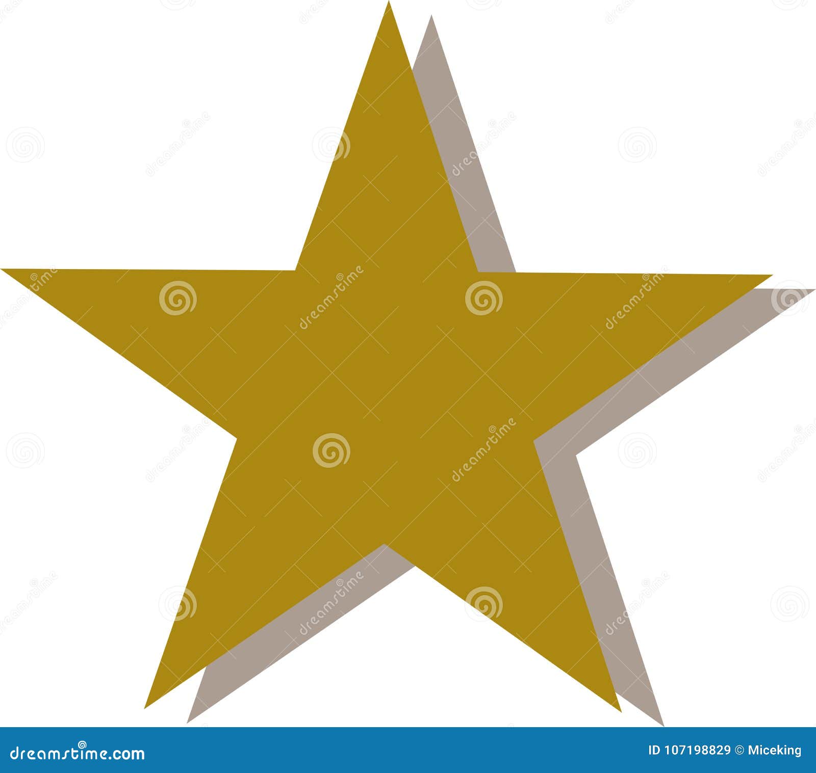 Golden star with shadow stock vector. Illustration of shadow - 107198829