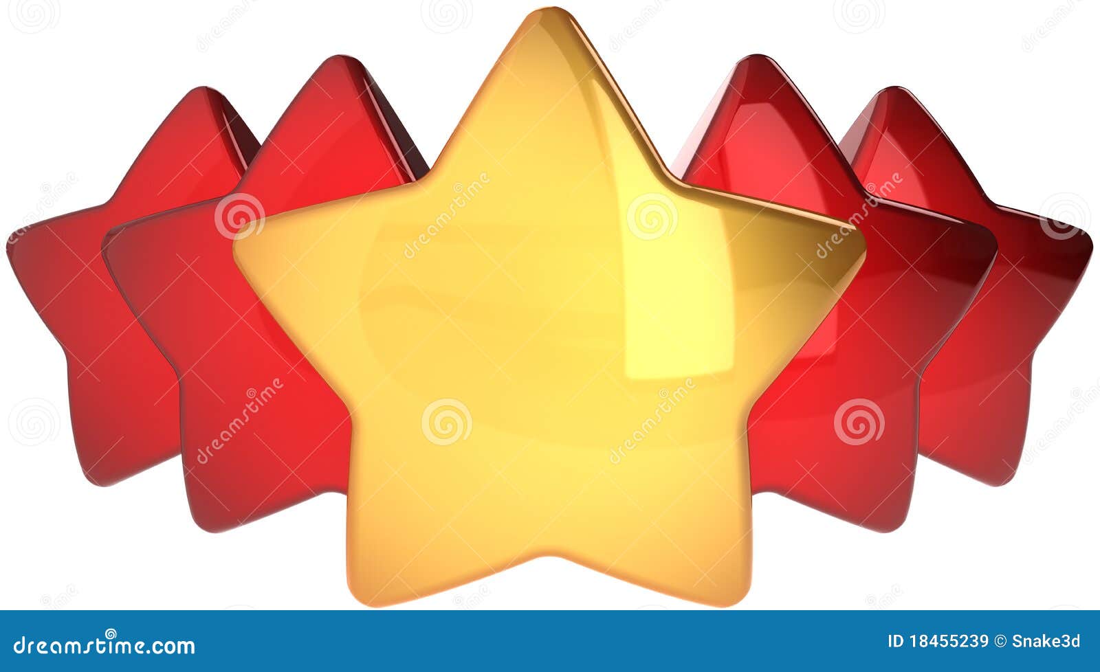 Golden Star Shape Leadership Stock Illustration - Illustration of ...