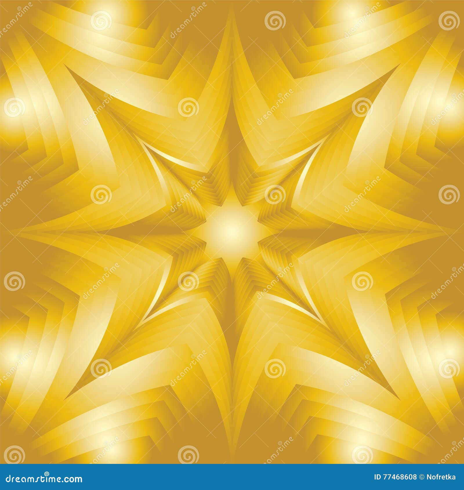 Golden Star. Shimmering Background. Visual Volume Effect. Polygonal ...