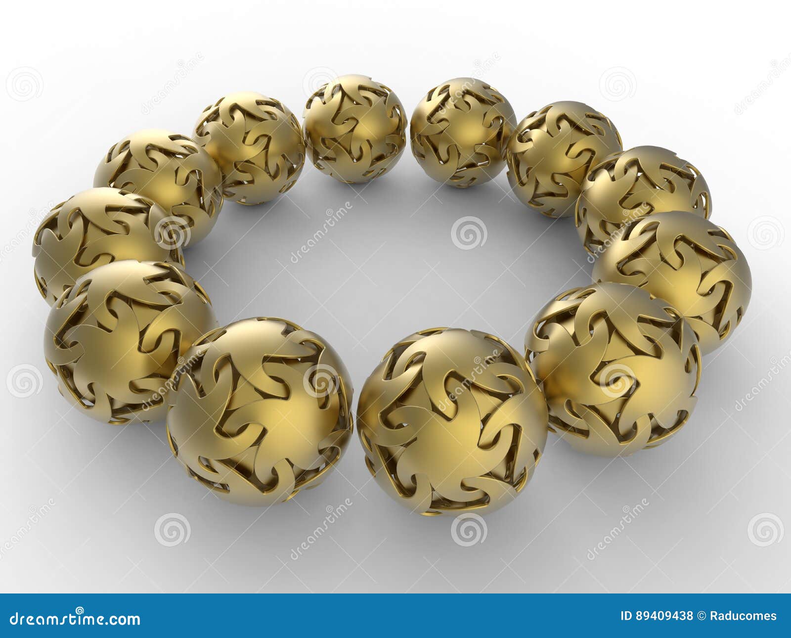 Golden star spheres array stock illustration. Illustration of festive ...