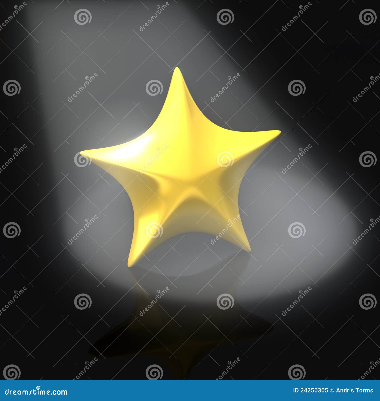 Golden Star In Spotlight 3d Royalty-Free Stock Photo | CartoonDealer ...