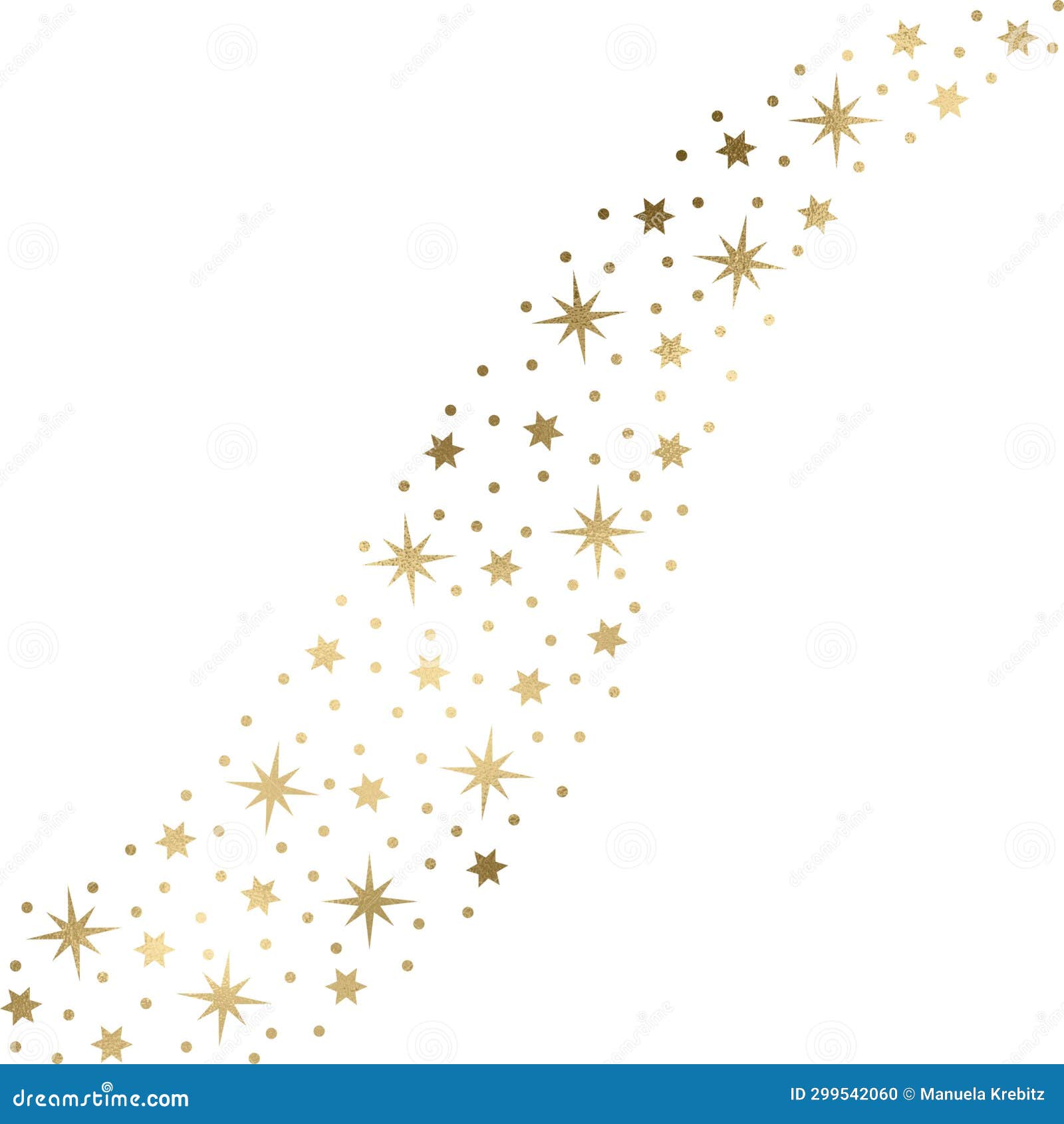 Golden star tail stock illustration. Illustration of star - 299542060
