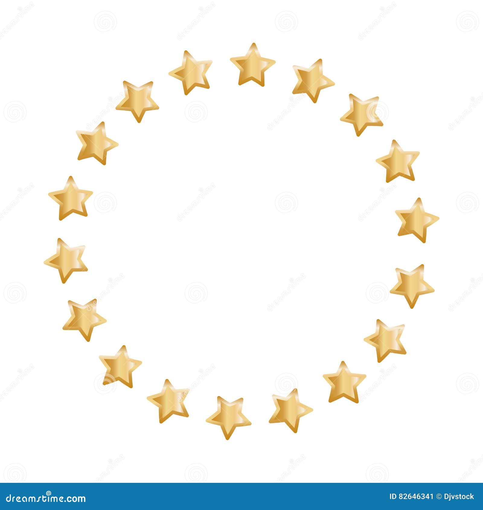 Golden stars in circle stock illustration. Illustration of round - 82646341