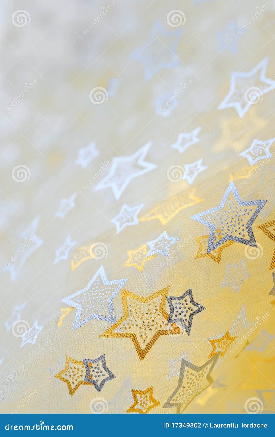 Golden Stars on Cloth Background Stock Photo - Image of abstract ...