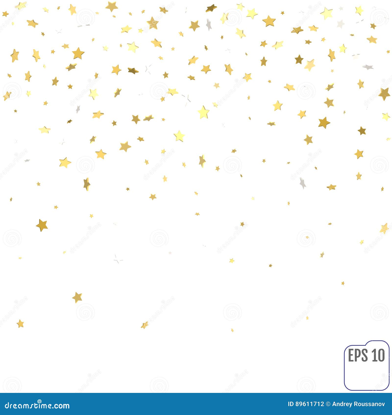 Golden Stars are Falling Down. Stock Vector - Illustration of ...