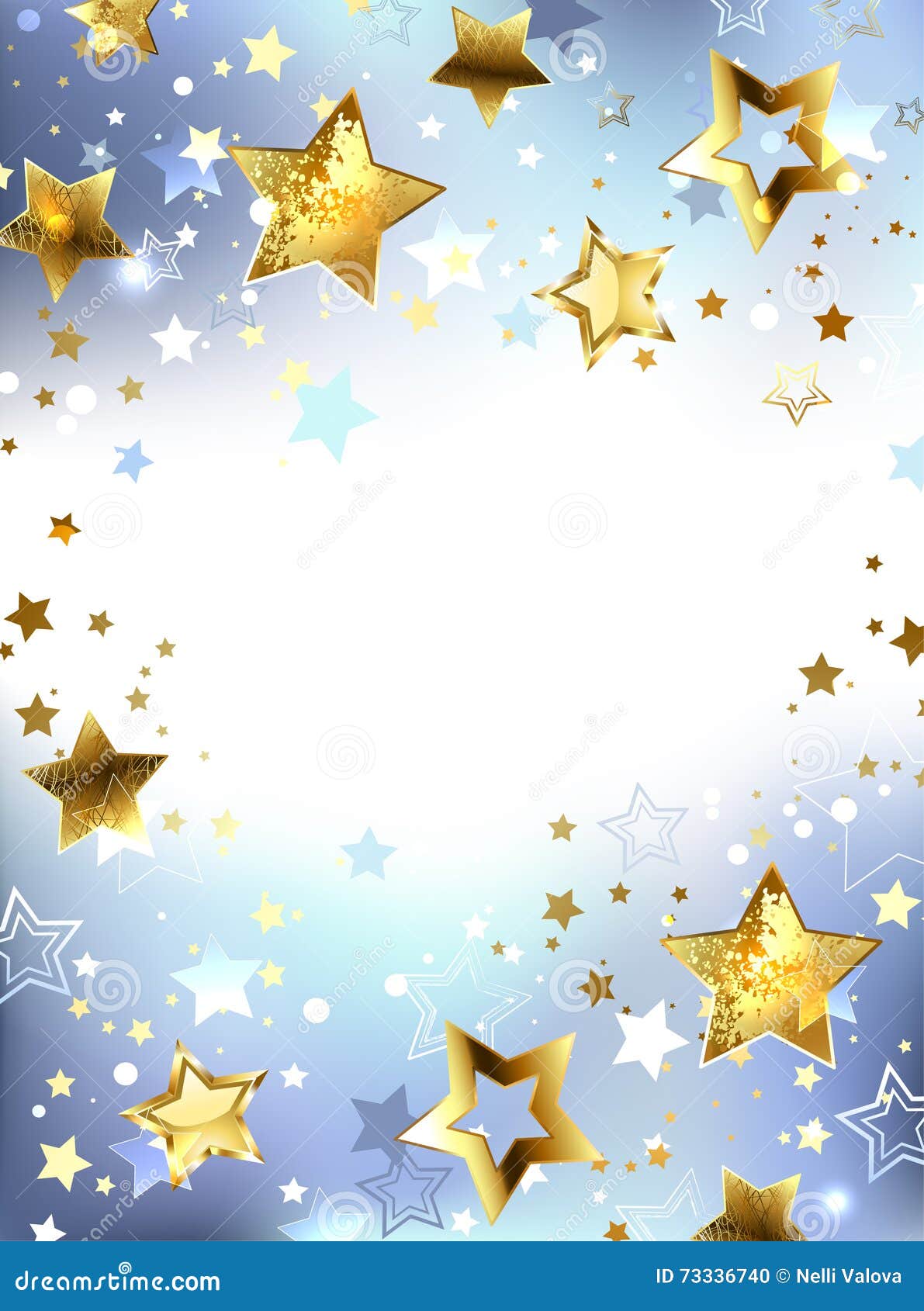 Golden Stars on a Light Background Stock Vector - Illustration of ...