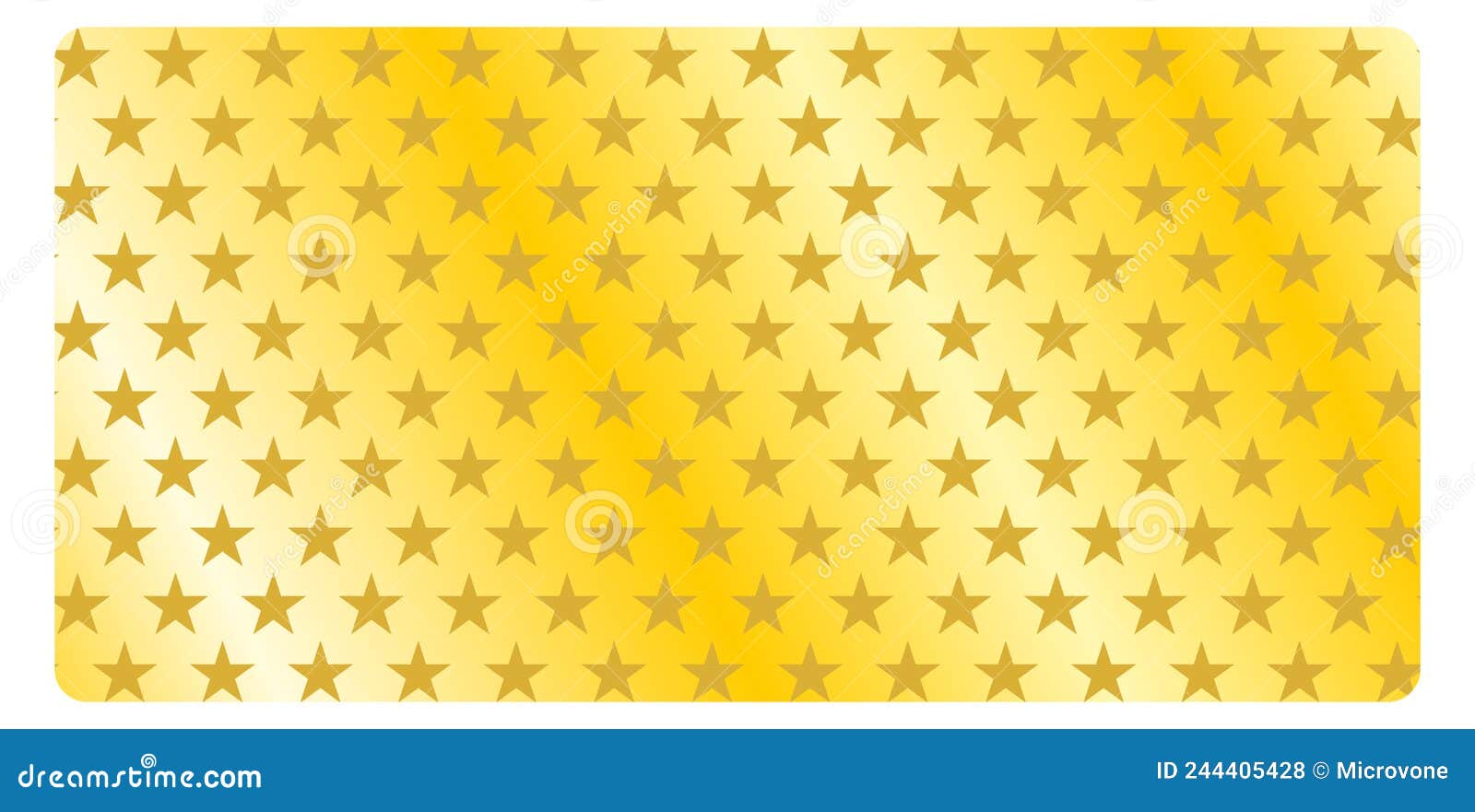 Golden Stars Pattern. Metallic Gradient Rectangle Shape Stock Vector ...