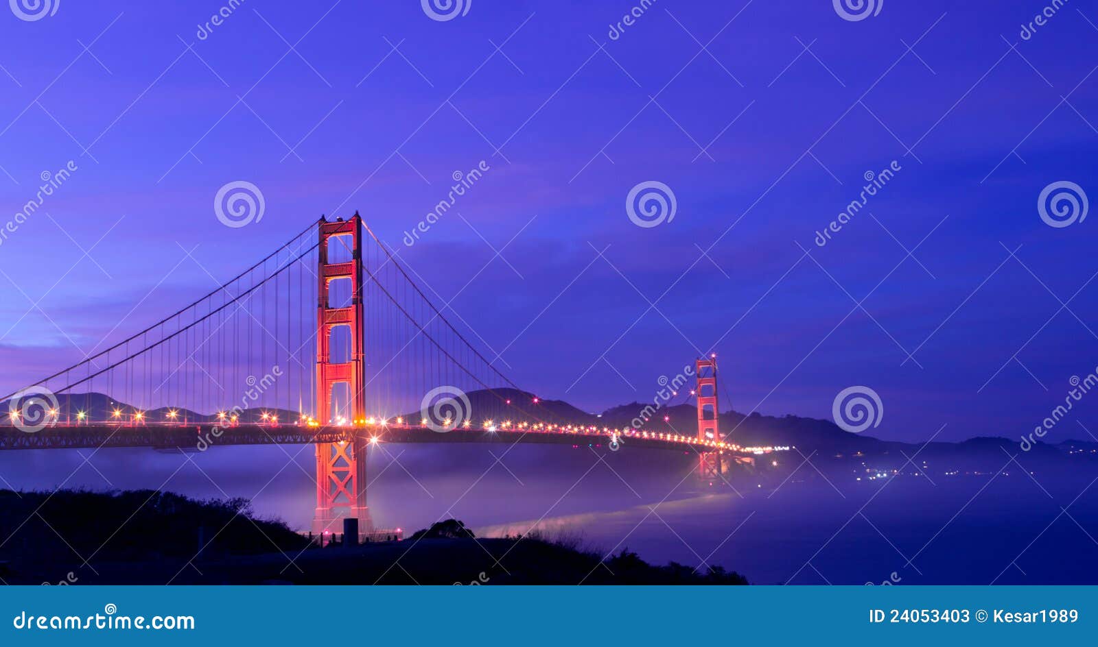 Golden State Bridge stock image. Image of francisco, mist - 24053403