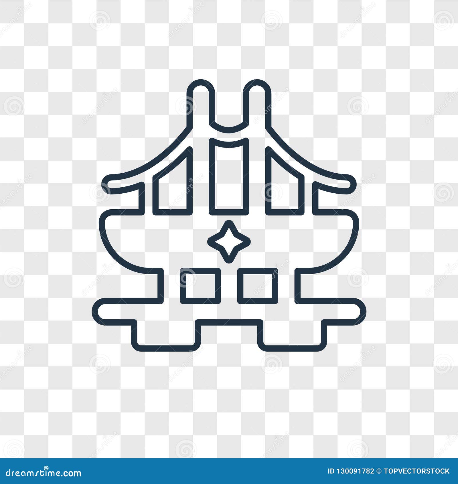 Golden State Concept Vector Linear Icon Isolated on Transparent Stock ...