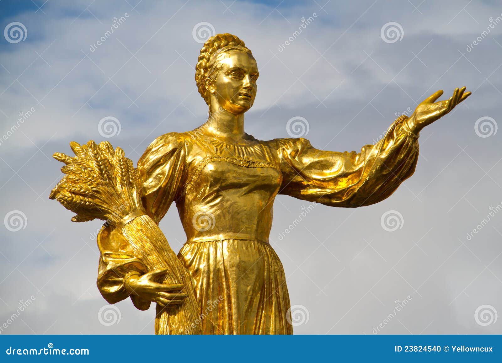 Golden statue stock photo. Image of exhibition, metallic - 23824540