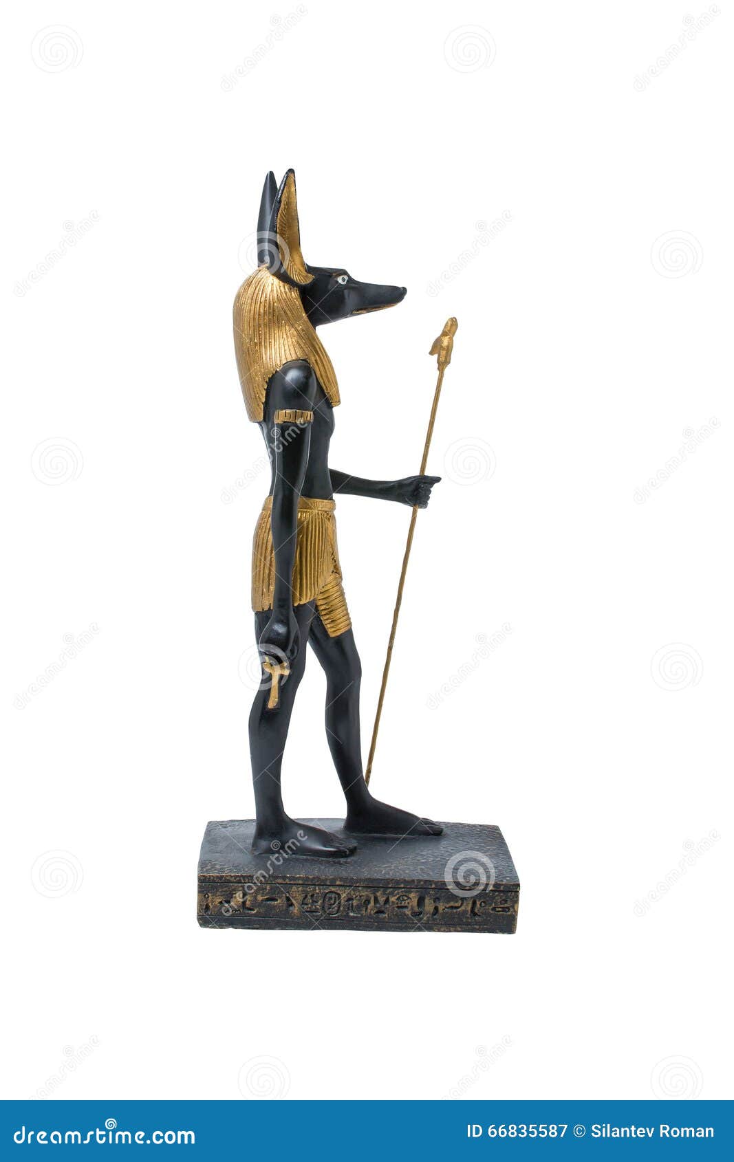 Golden statue of Anubis stock image. Image of character - 66835587
