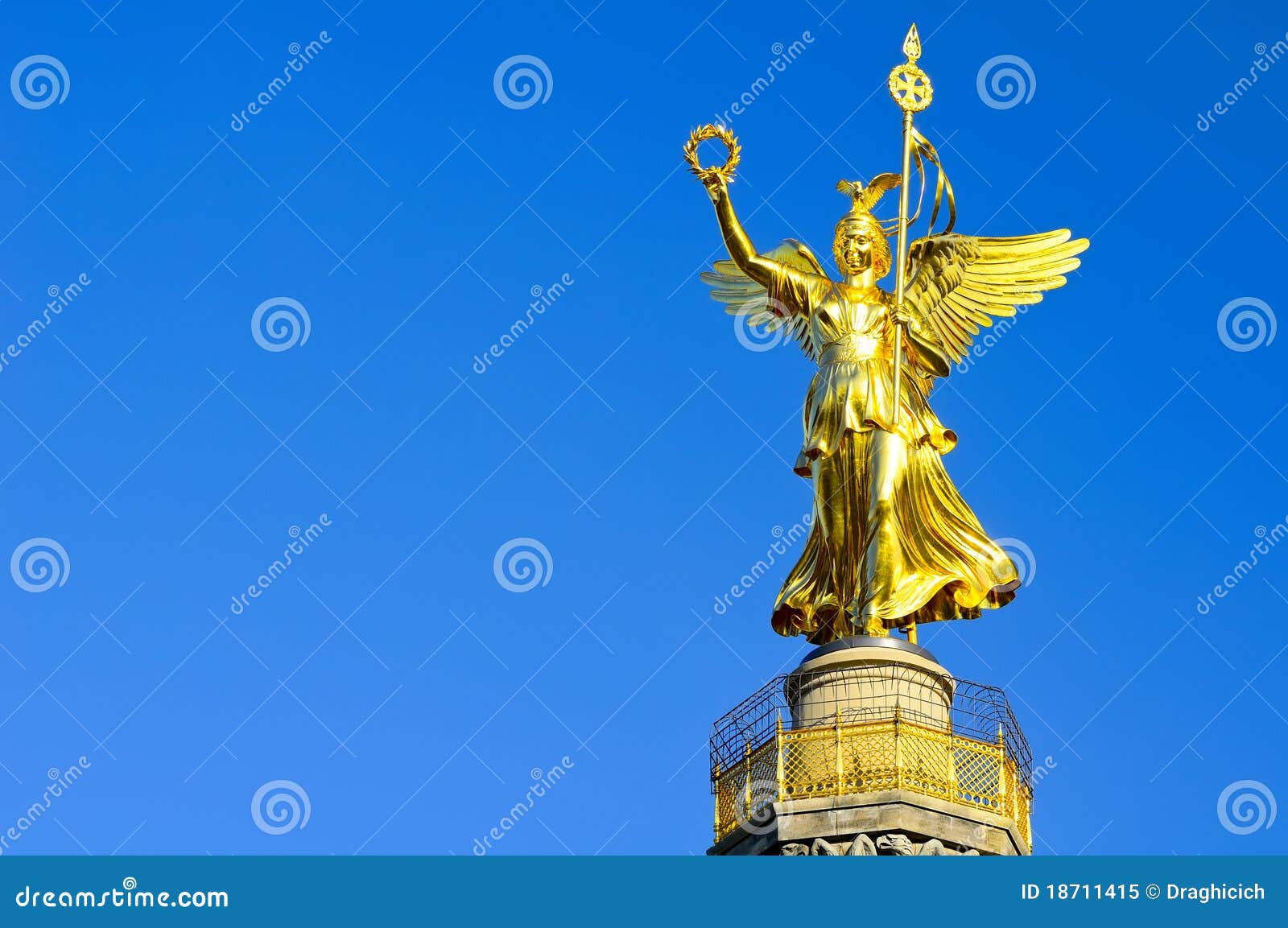 Golden Statue Of Jesus Christ Crucifixion. Stock Image | CartoonDealer ...