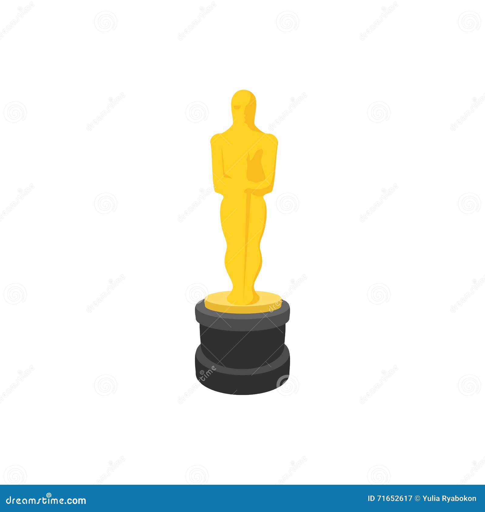 Golden statue cartoon icon stock vector. Illustration of performing ...