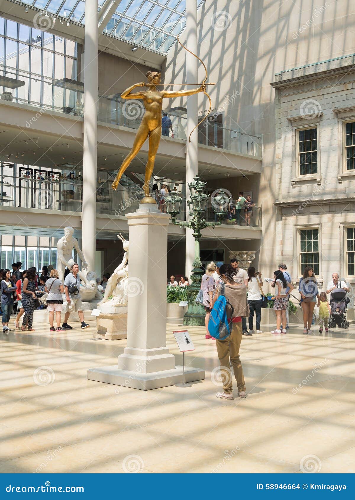 Golden Statue of Diana at the Metropolitan Museum in New York Editorial ... Golden Statue of Diana at the Metropolitan Museum in New York Editorial ...