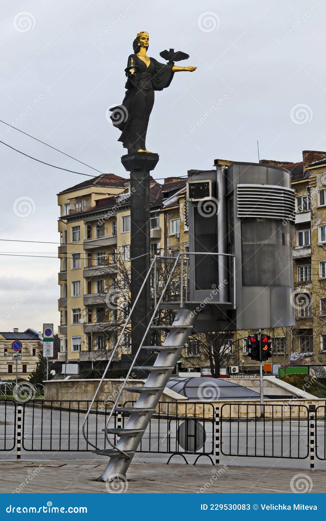 Golden Statue of Saint Sofia, Symbol of Wisdom and Protector of Sofia ...