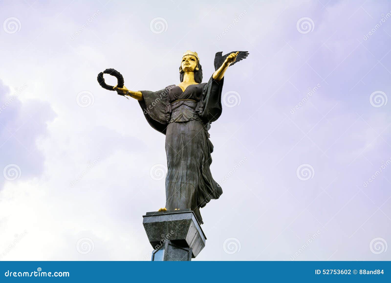 Golden Statue of St stock photo. Image of eastern, traditional - 52753602