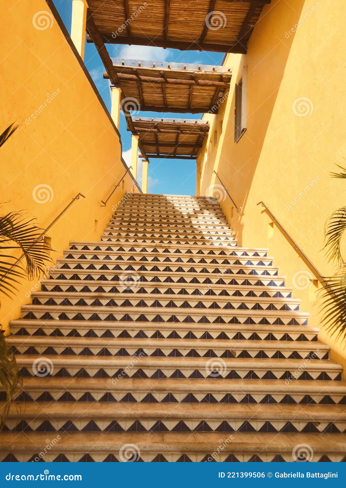 Golden Steps stock photo. Image of patterns, triangular - 221399506
