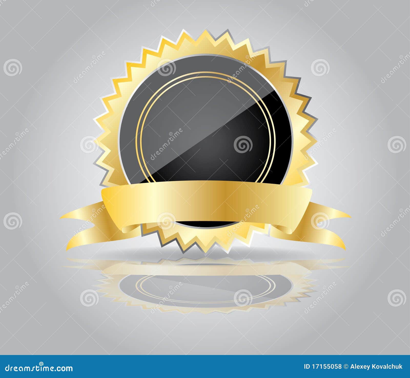 Golden Sticker Roll Isolated On White Background. Gift Box Paper ...