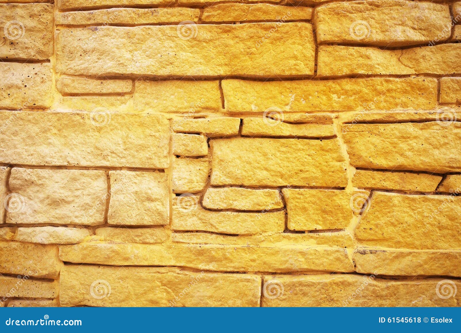 Golden Stone Wall Background. Stock Photo - Image of construction ...