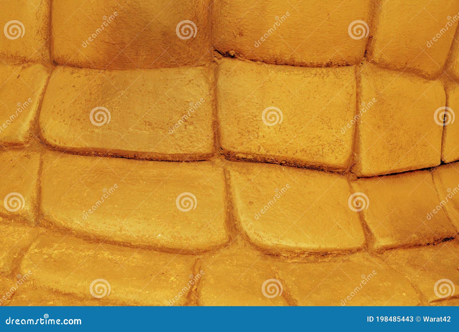 Golden Stone Wall Construction Background Stock Image - Image of color ...