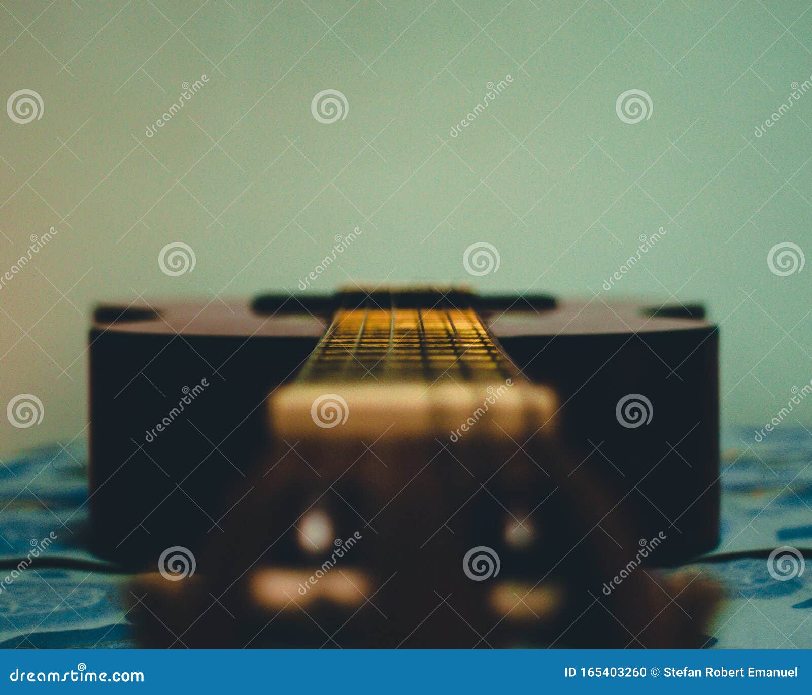 Golden Strings Classical Guitar Stock Photo - Image of golden, wood ...