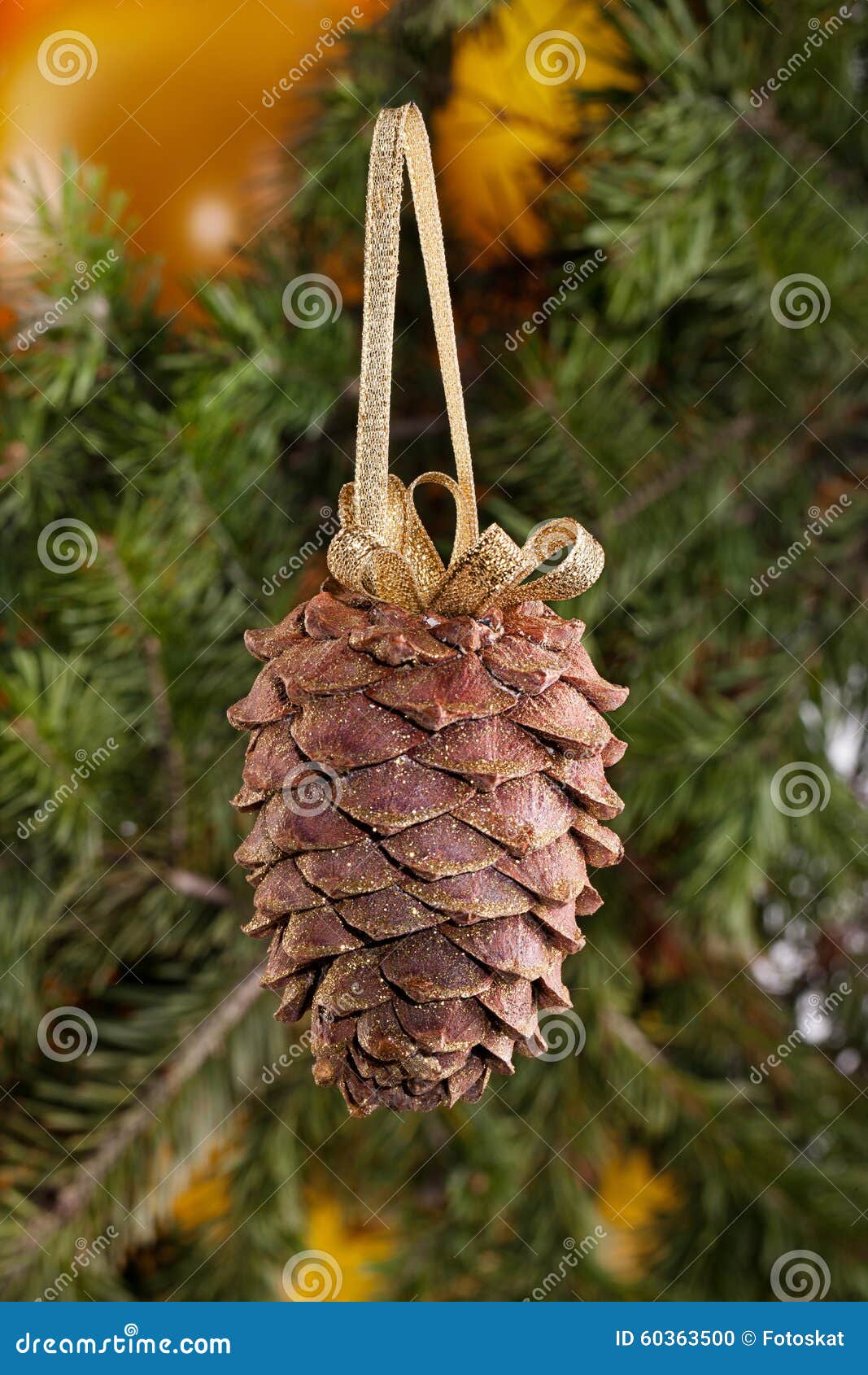 Golden Strobile stock photo. Image of celebration, cedar - 60363500