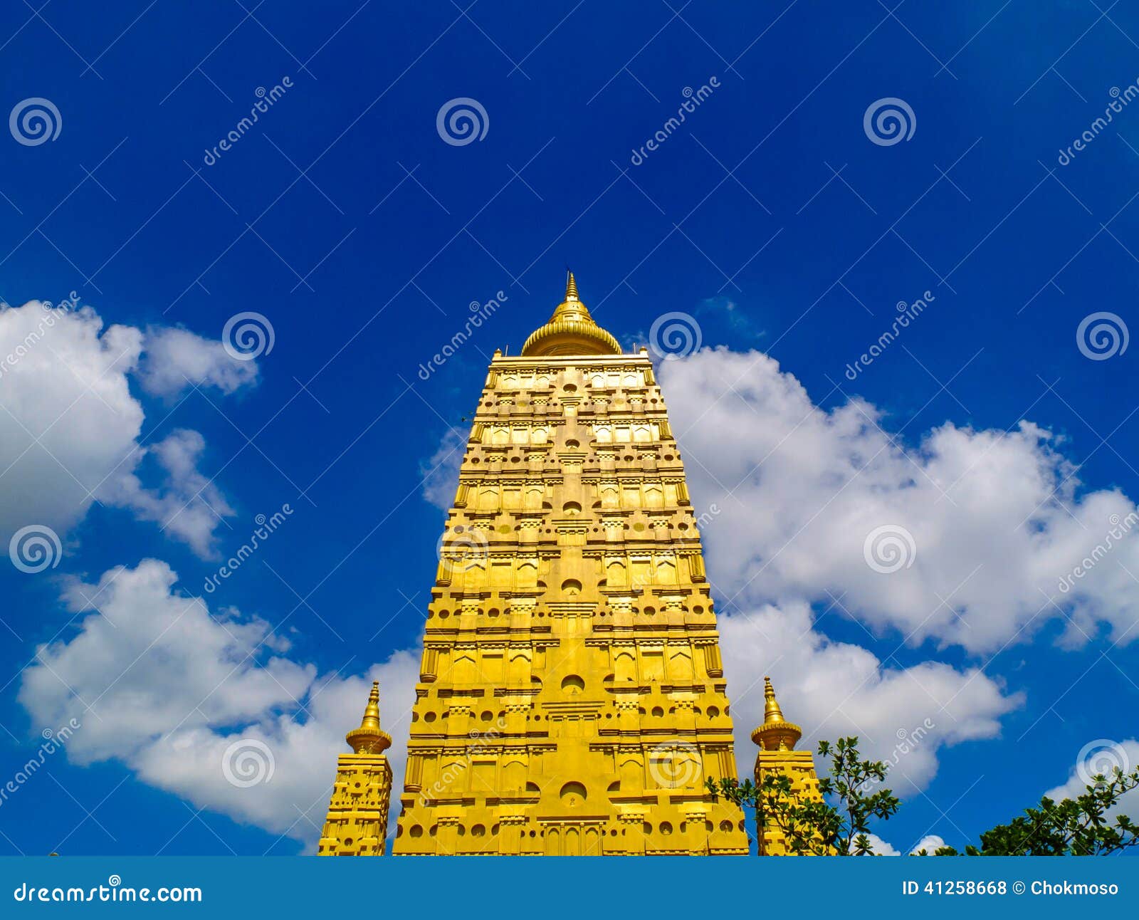 Golden stupa stock photo. Image of blue, gold, stupa - 41258668