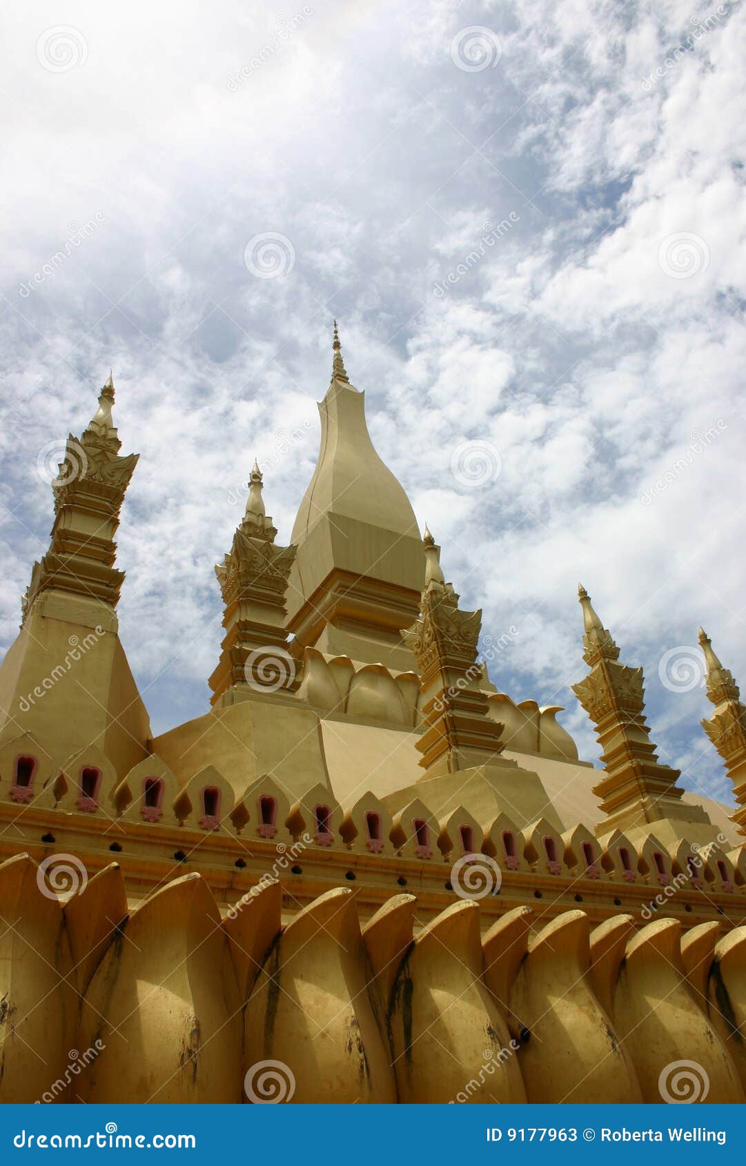 Golden Stupa - Laos stock image. Image of place, worship - 9177963