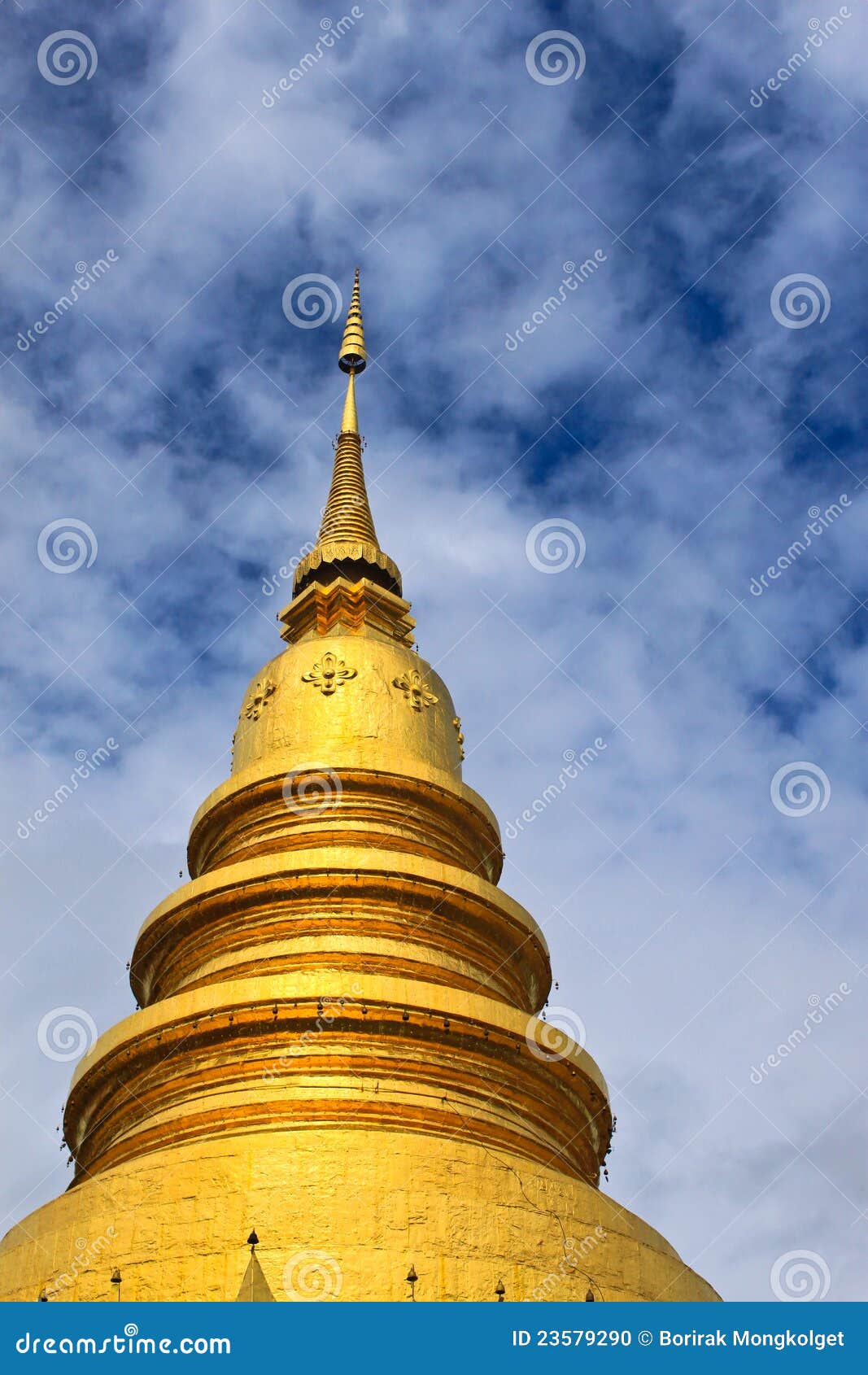 Golden Stupa of Thai Temple in Thailand Stock Photo - Image of design ...