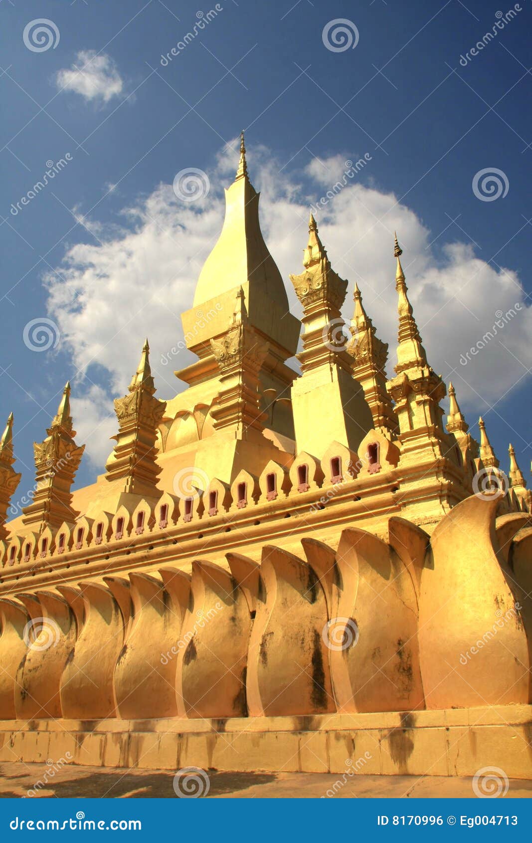Golden Stupa in Vientiane - Lao Stock Photo - Image of shrine, landmark ...