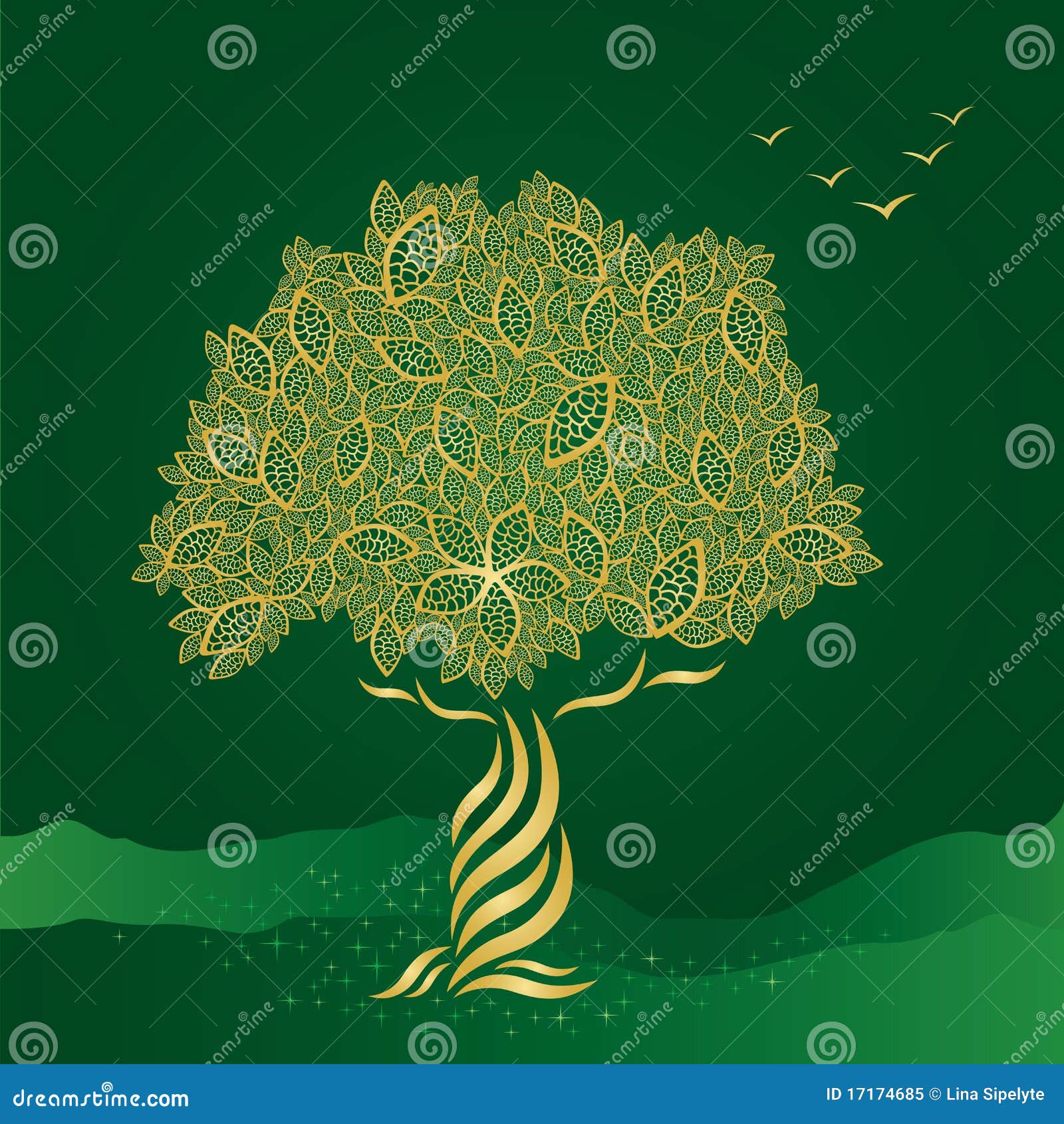 Stylized Tree Green Stock Illustrations – 9,426 Stylized Tree Green ...