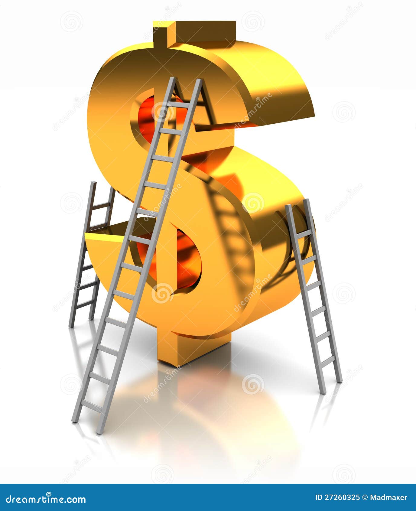 Golden success stock illustration. Illustration of stair - 27260325