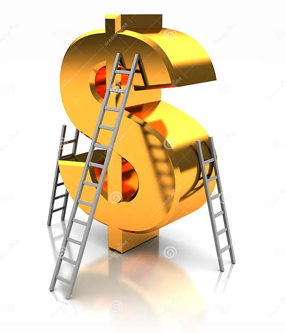 Golden success stock illustration. Illustration of stair - 27260325