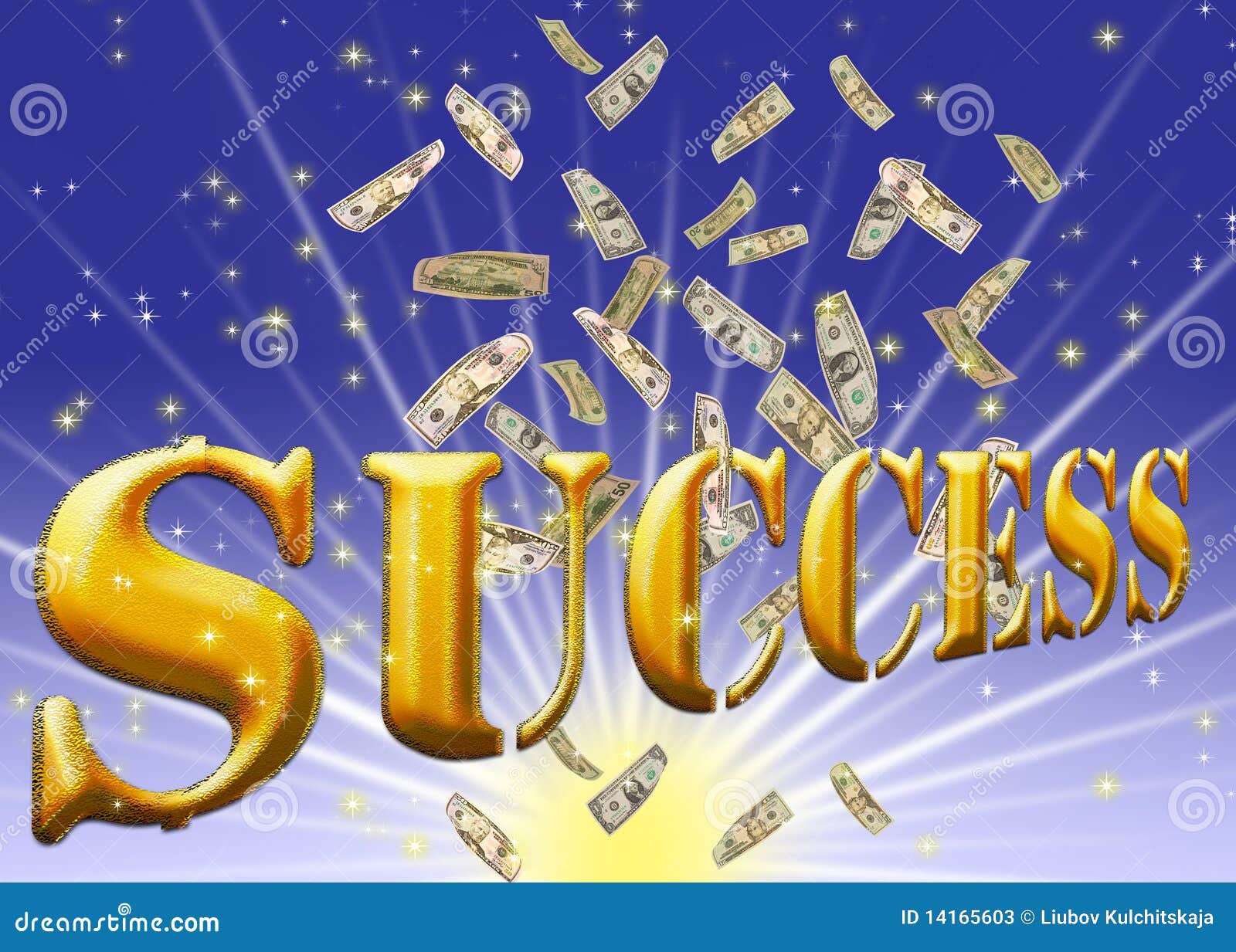 Golden success text. stock image. Image of metal, beautiful - 14165603