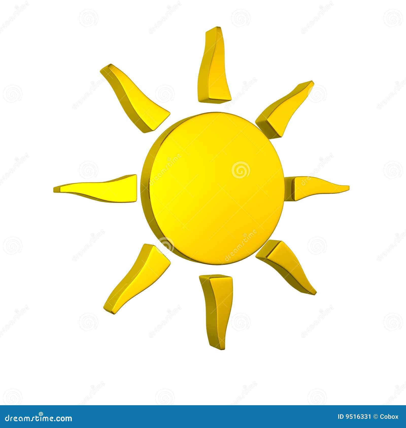 Golden sun stock illustration. Illustration of white, background - 9516331