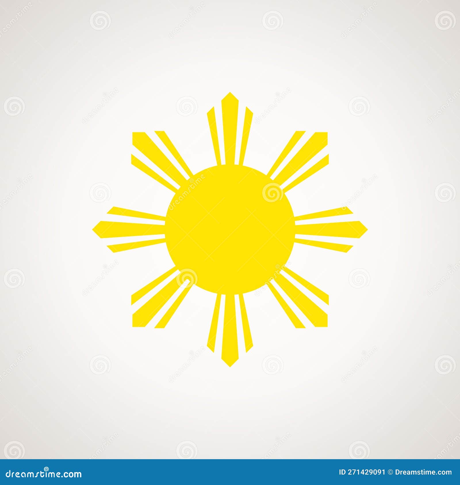 Golden Sun from the Flag of Philippines Stock Vector - Illustration of ...