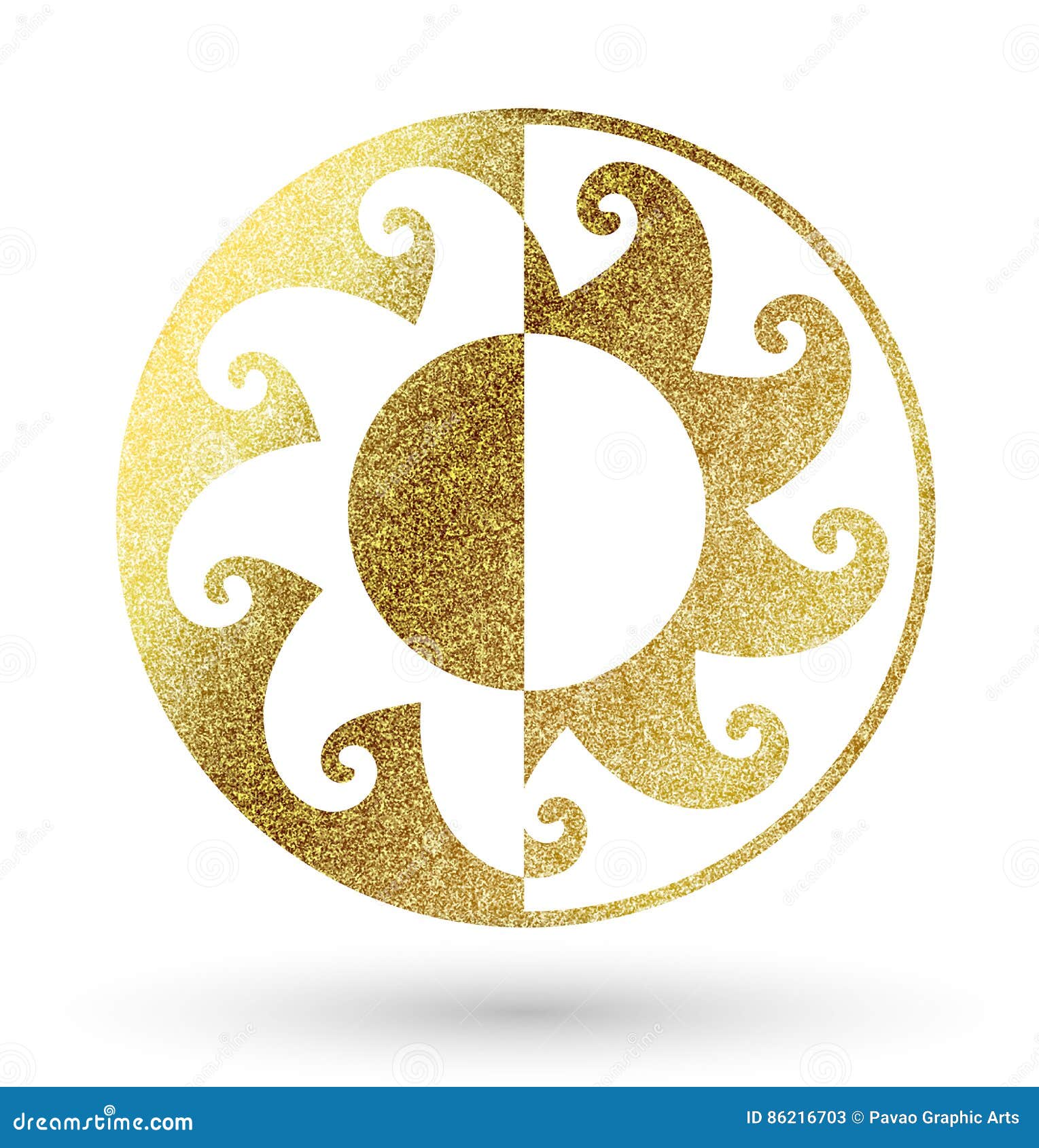 Golden sun logo stock vector. Illustration of spiral - 86216703
