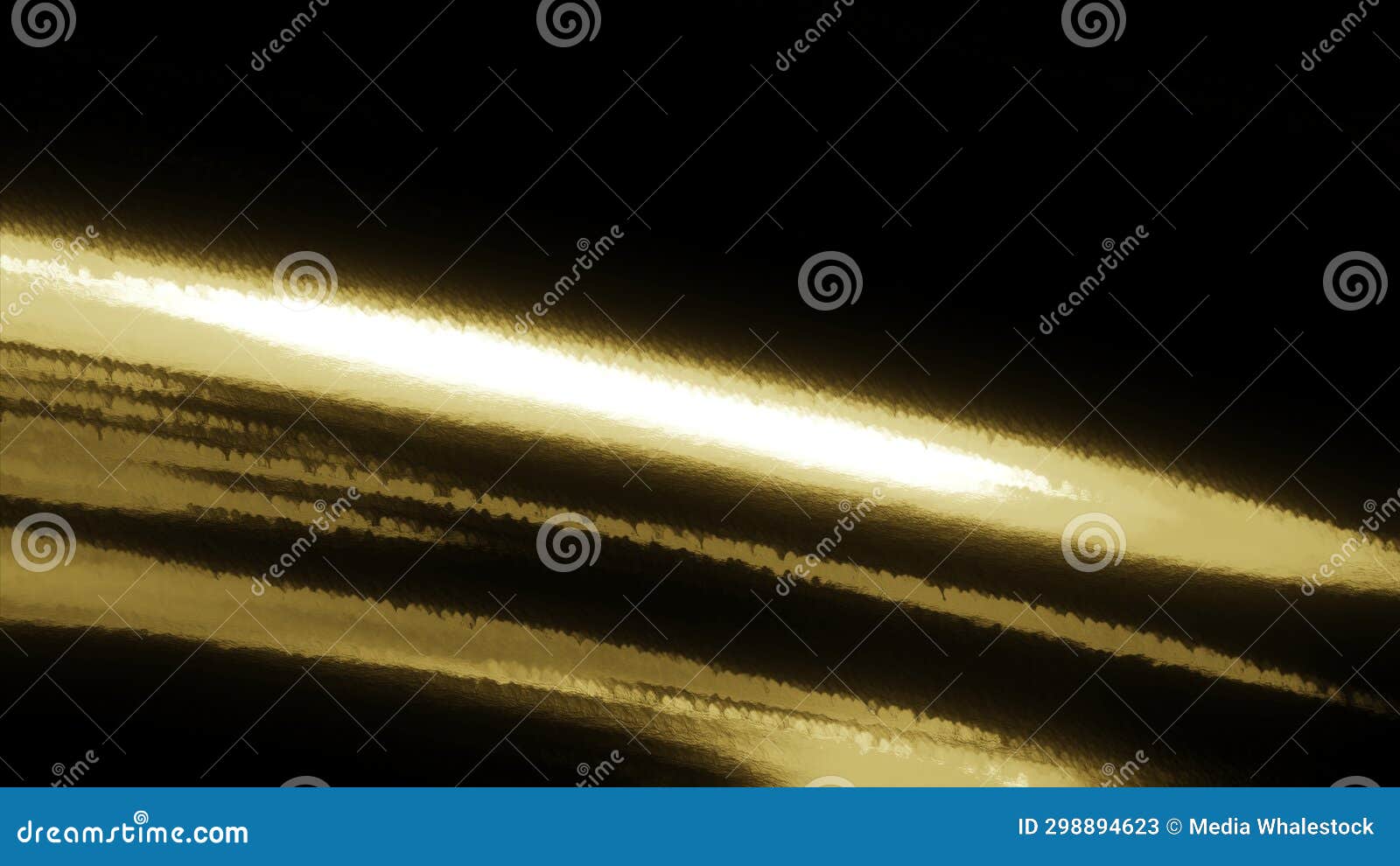 Golden Sun Rays Shining Over the Black Background. Motion. Bright Light ...