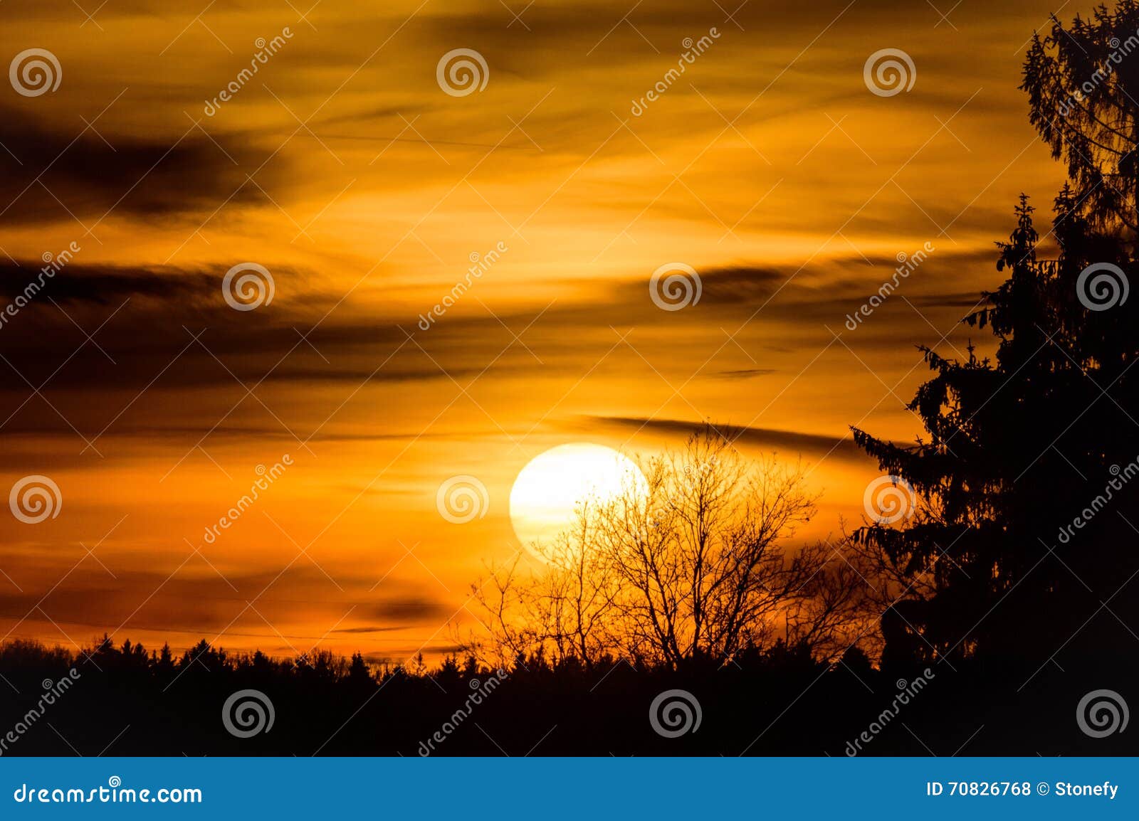 Golden sun in sky stock photo. Image of scenic, cloud - 70826768