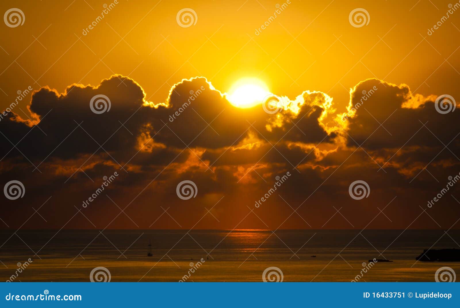 Golden Sunrise Silhouette Royalty-Free Stock Image | CartoonDealer.com ...