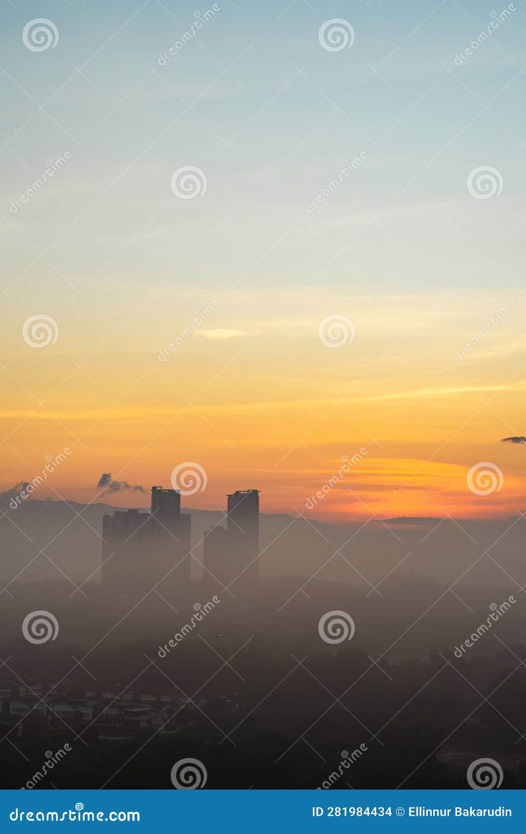 Golden Sunrise Near the Skyscraper Building Stock Photo - Image of ...