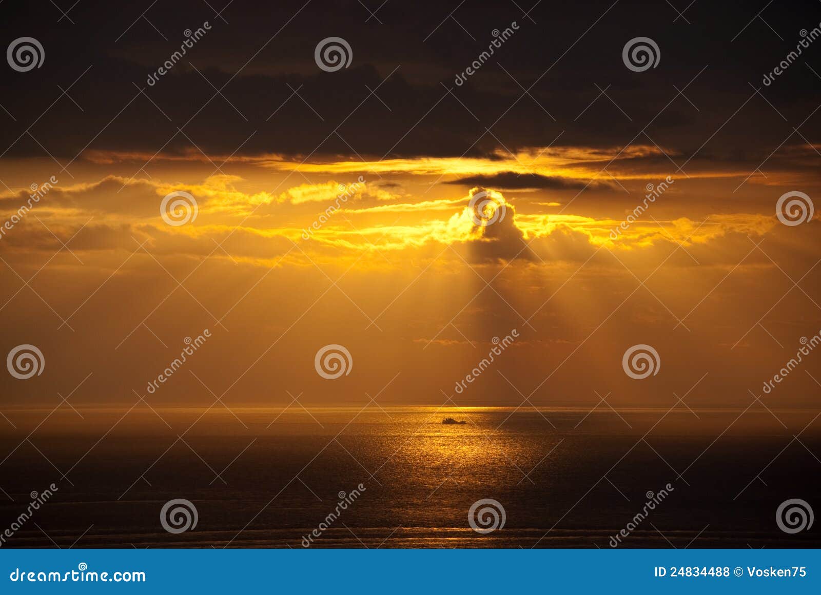 Golden sunset stock photo. Image of horizon, beauty, evening - 24834488