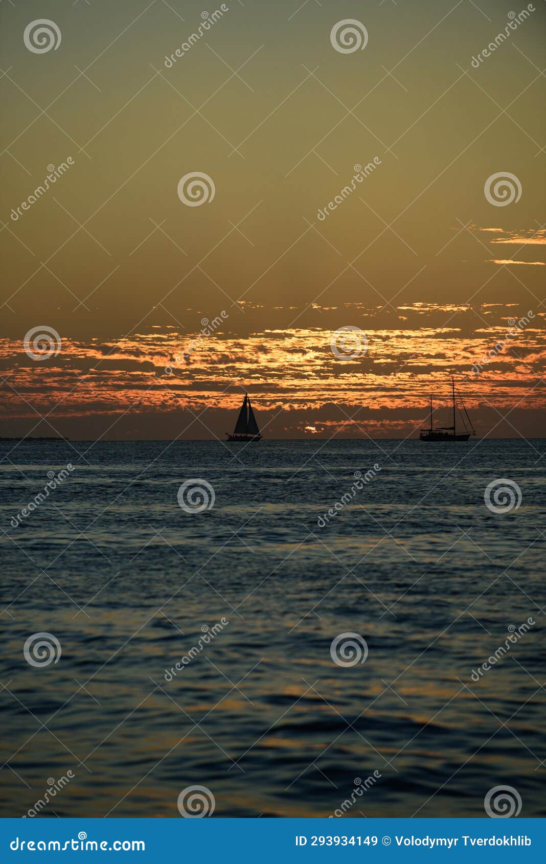 Golden Sunset at the Sea. Landscape with Sunset Over the Ocean. Stock ...