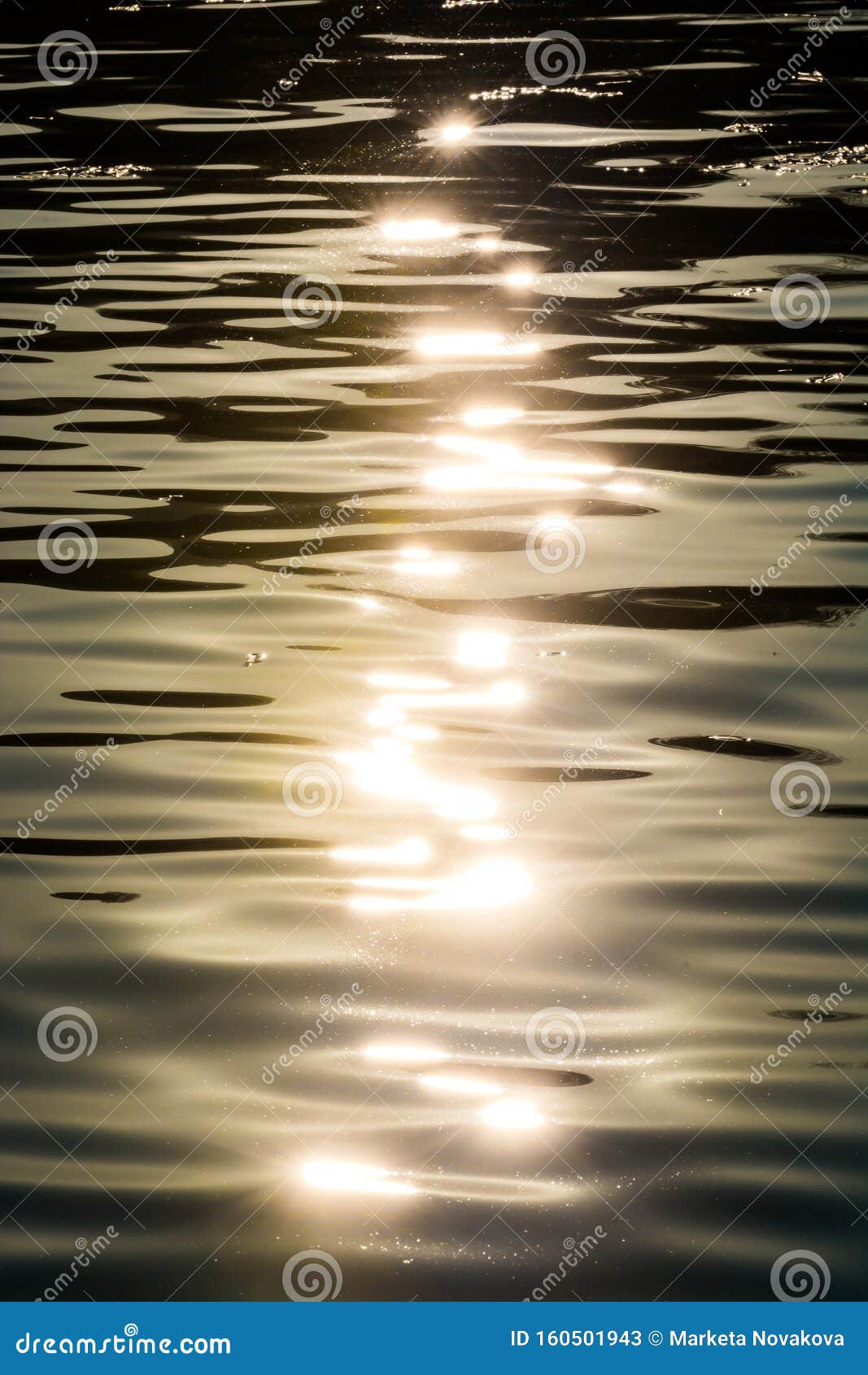 Golden Sunset with Sun Reflection on River Surface Stock Image - Image ...