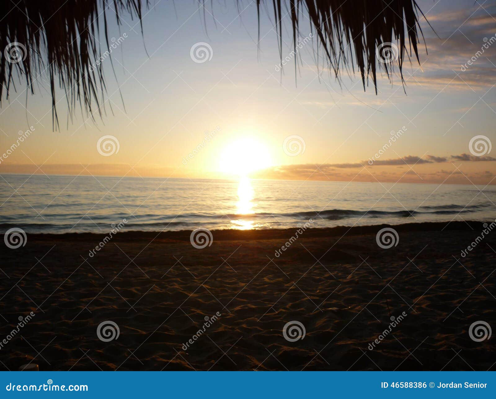 Golden Sunset stock photo. Image of caribbean, setting - 46588386