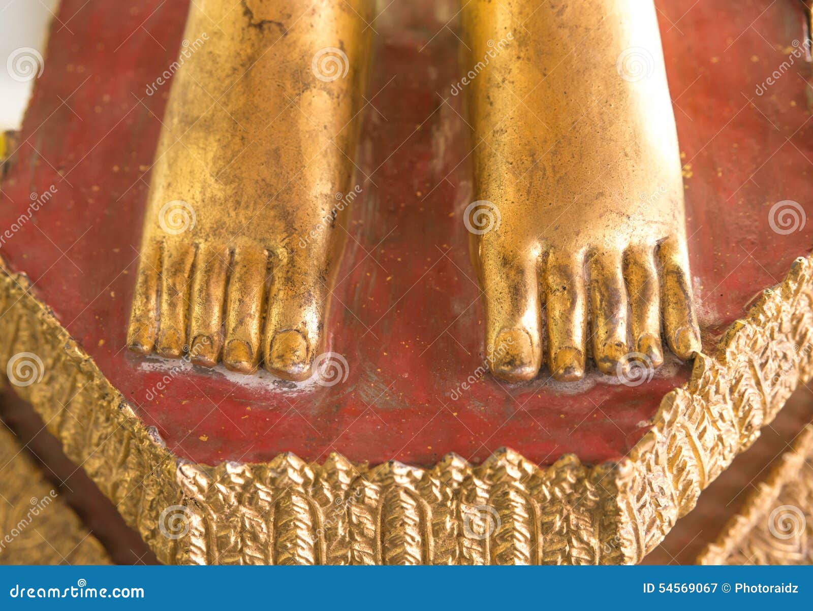 Golden Sunshine and Leg Sculpture Buddha Stock Illustration ...